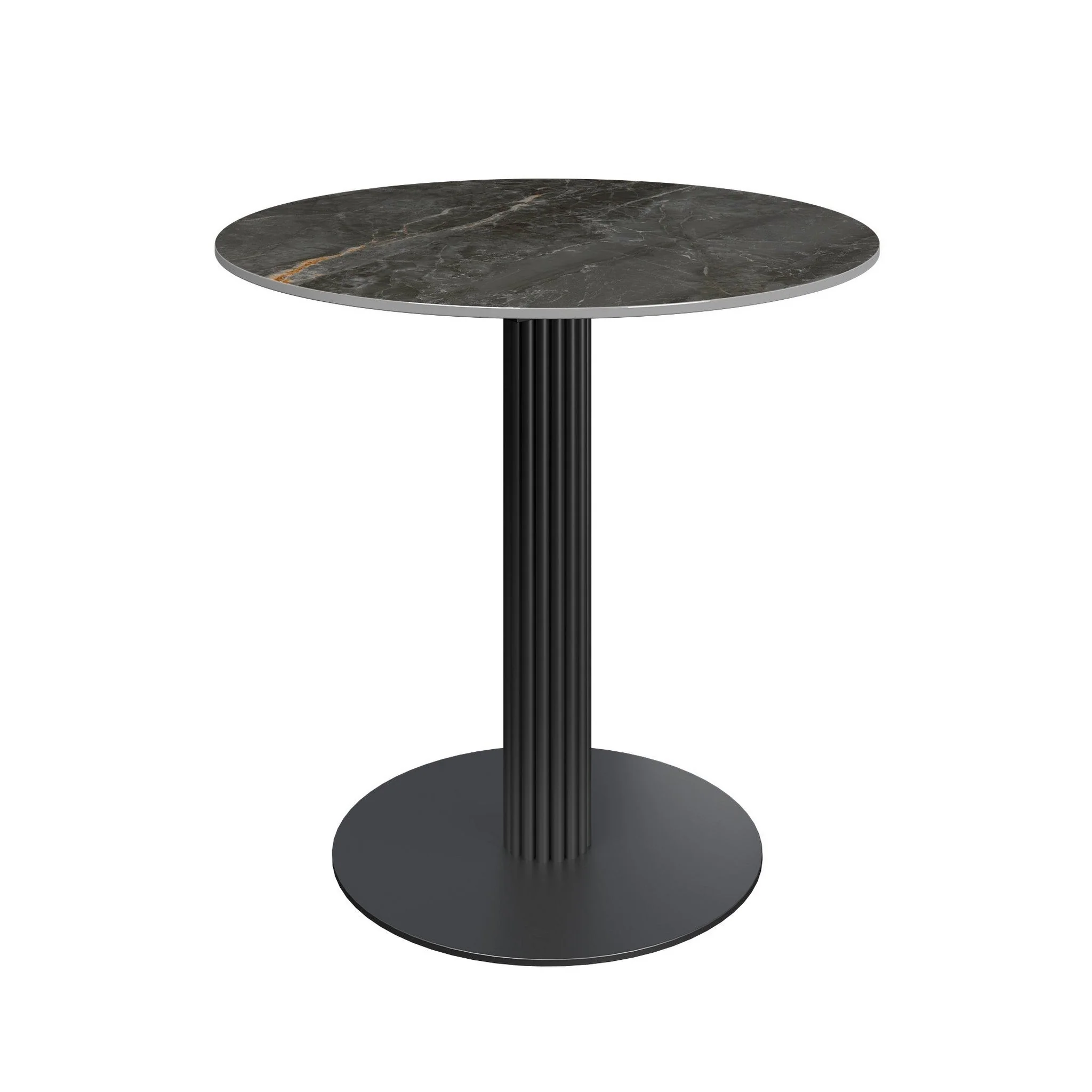 Cartier - Round Gloss Grey Ceramic Dining Table - KEENS Belfast