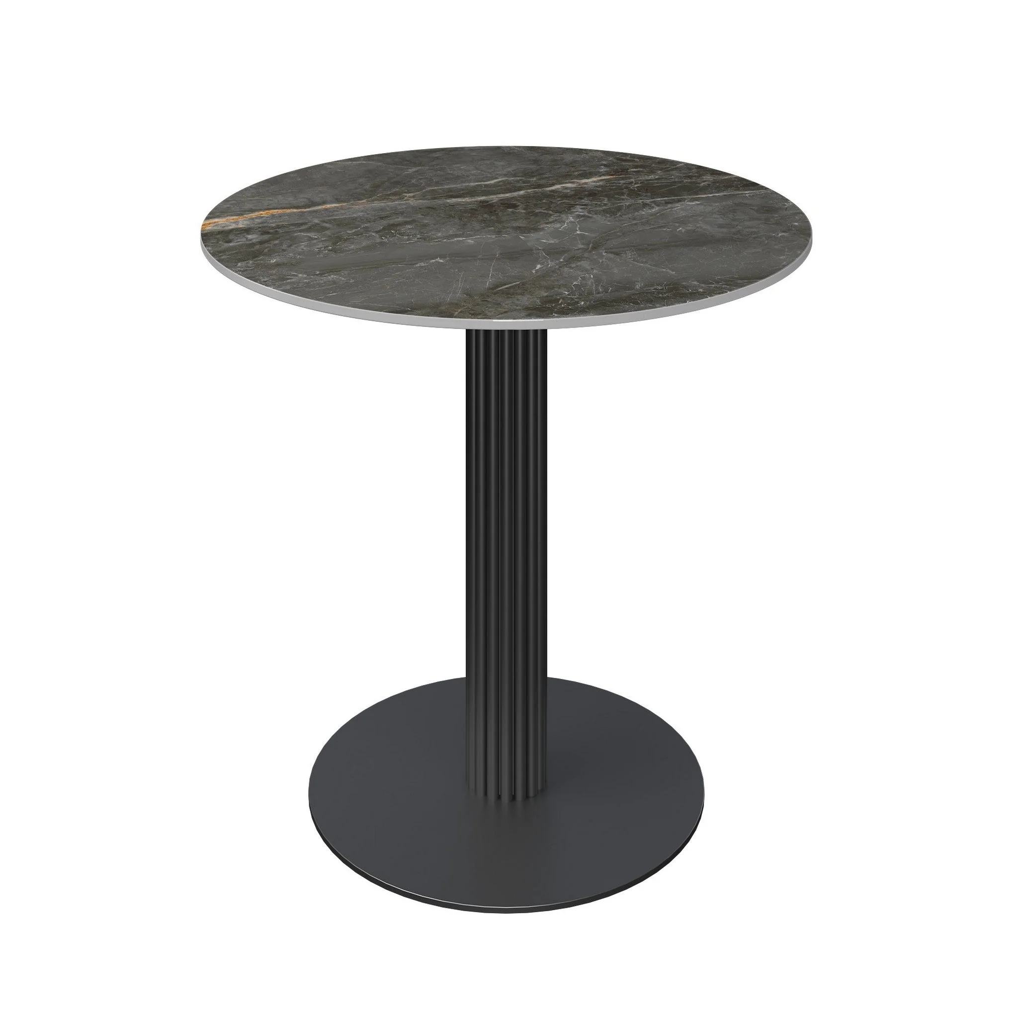 Cartier - Round Gloss Grey Ceramic Dining Table - KEENS Belfast