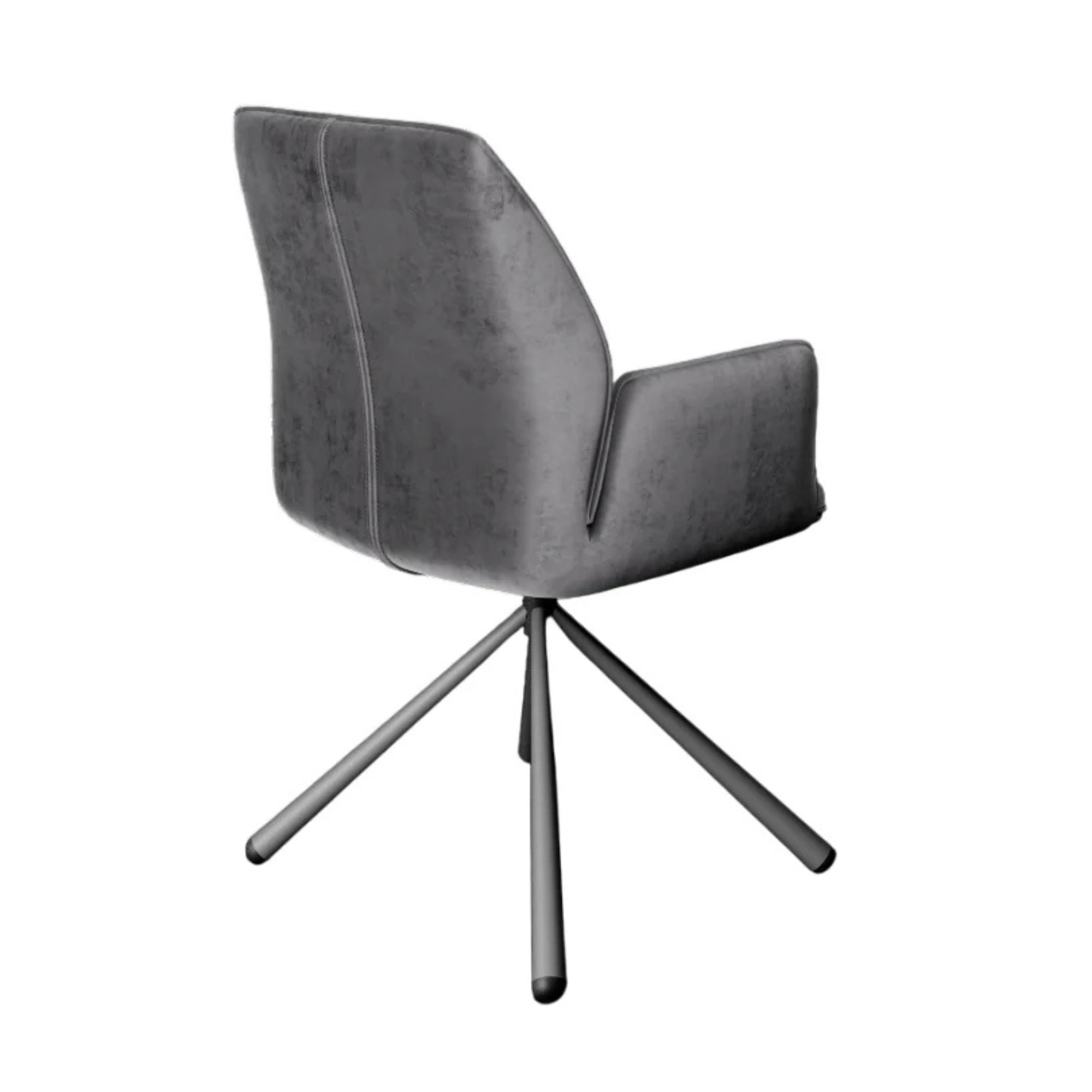 Zanetti - 180 Swivel Dining Chair Dark Grey - KEENS Belfast