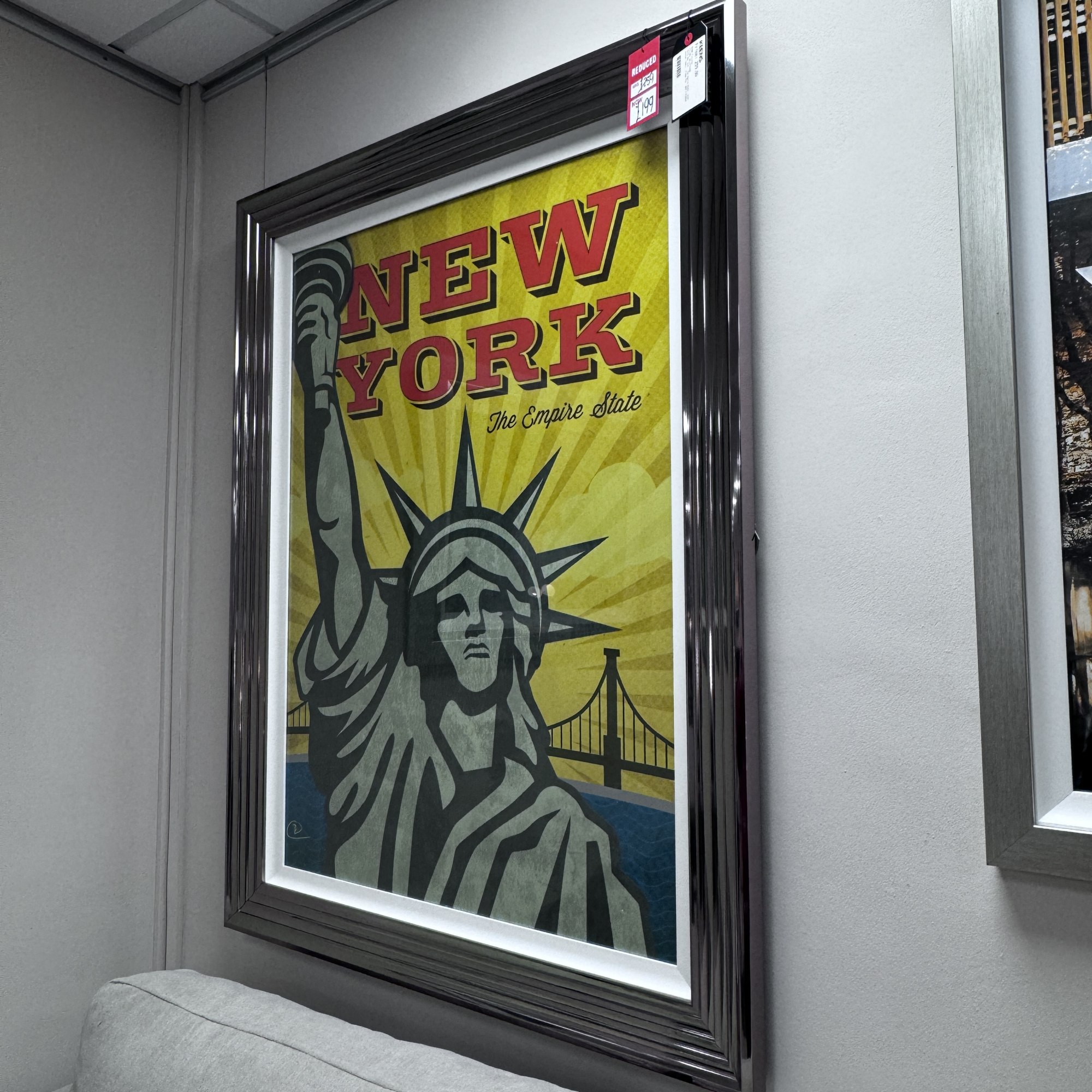 Framed Picture - The Empire State with Statue of Liberty - KEENS Belfast