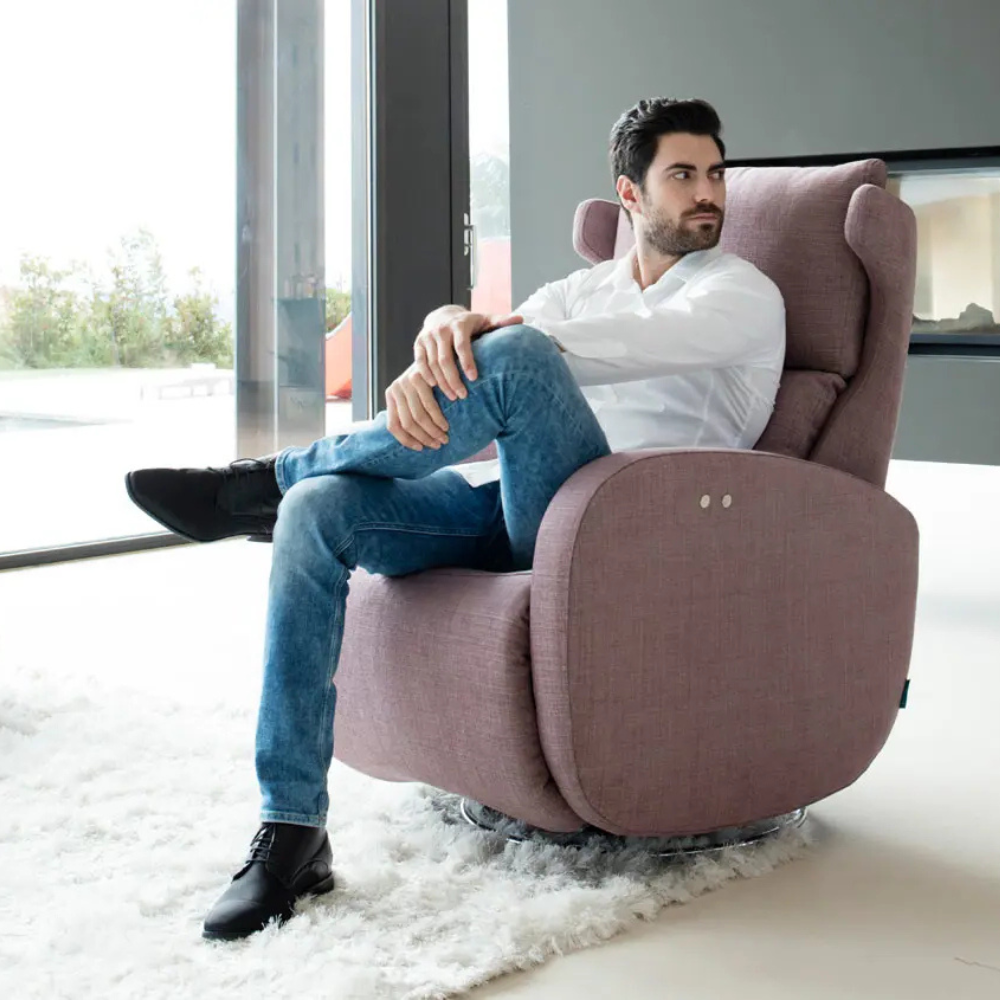Fama - Kim Swivel Manual Recliner - KEENS Belfast