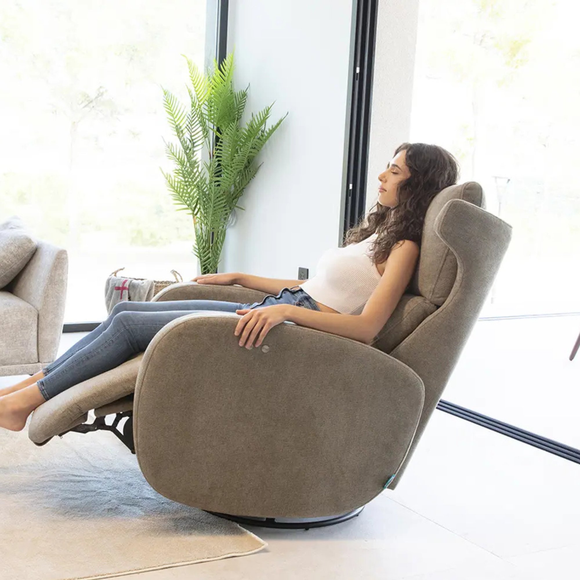 Fama - Kim Swivel Electric Recliner - KEENS Belfast