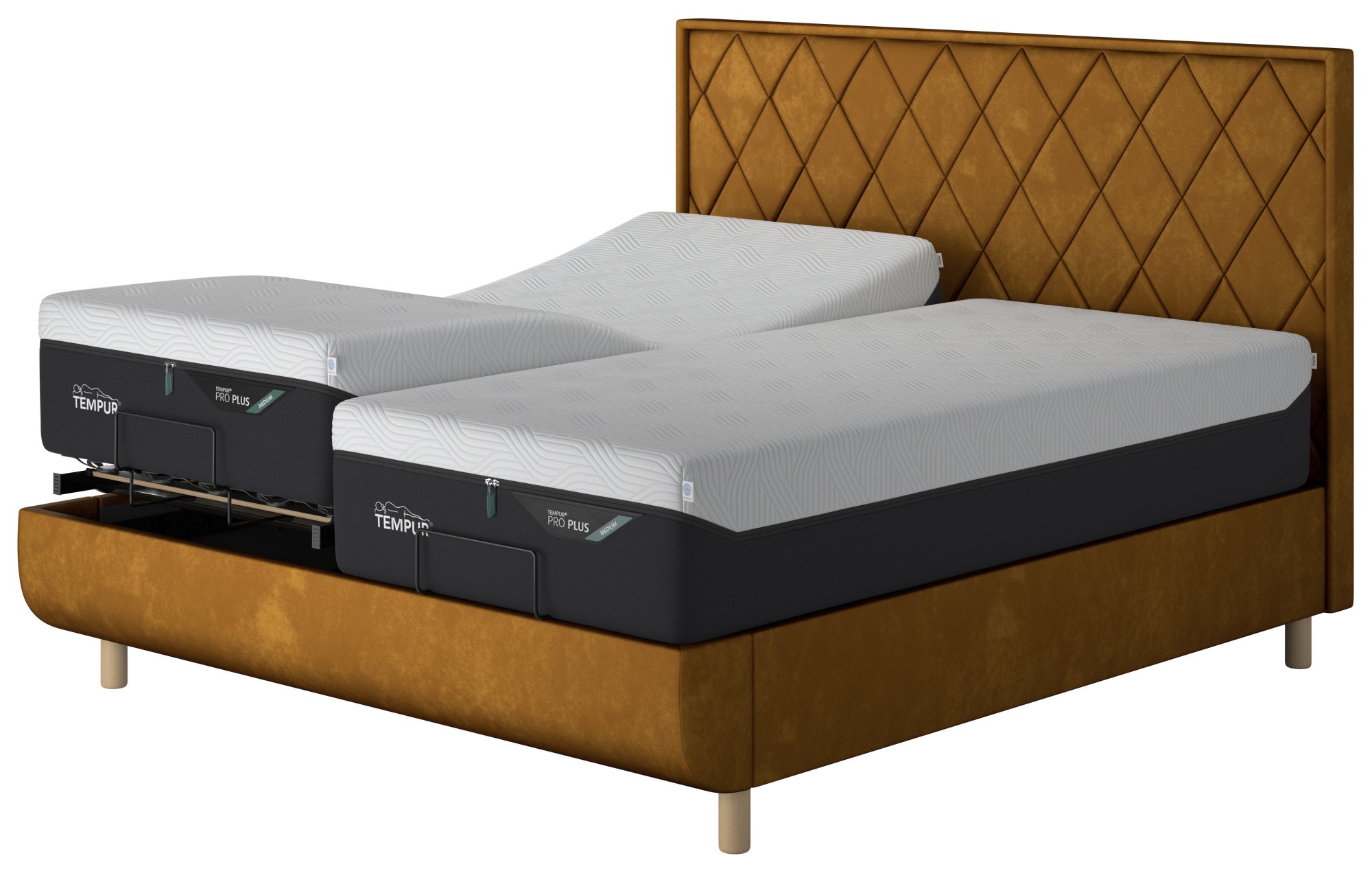 TEMPUR® Arc - Adjustable Disc with Quilted Headboard - KEENS Belfast