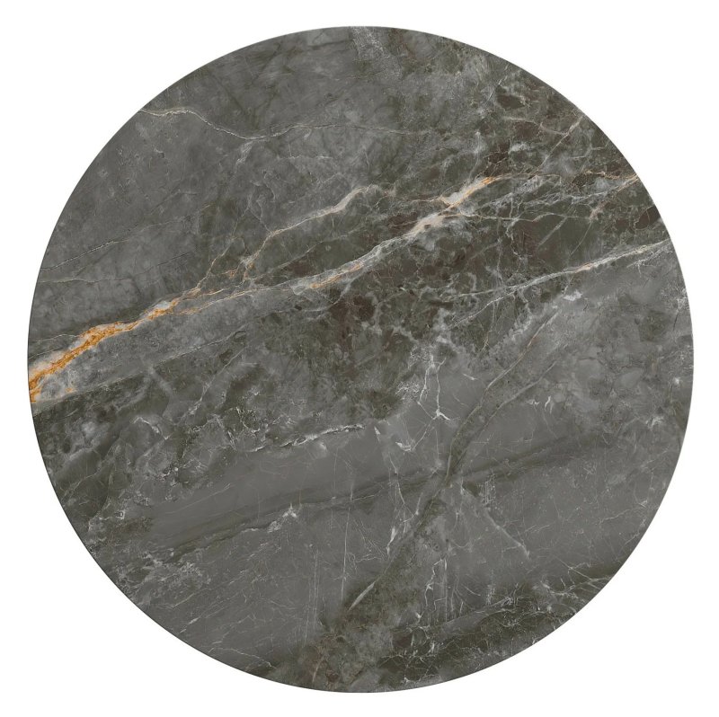 Cartier - Round Gloss Grey Ceramic Dining Table - KEENS Belfast