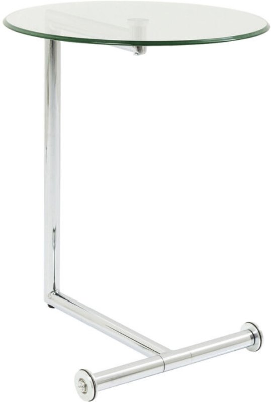 Move Table - Clear Glass & Chrome - KEENS Belfast